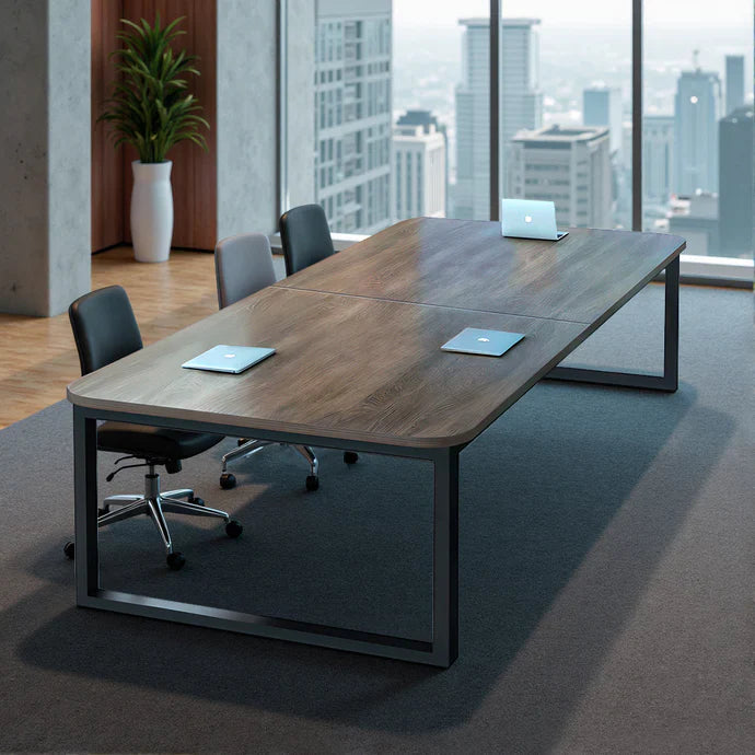 Rounded‑Corner Metal‑Frame Desk - Modern Shape for Functional Living ...