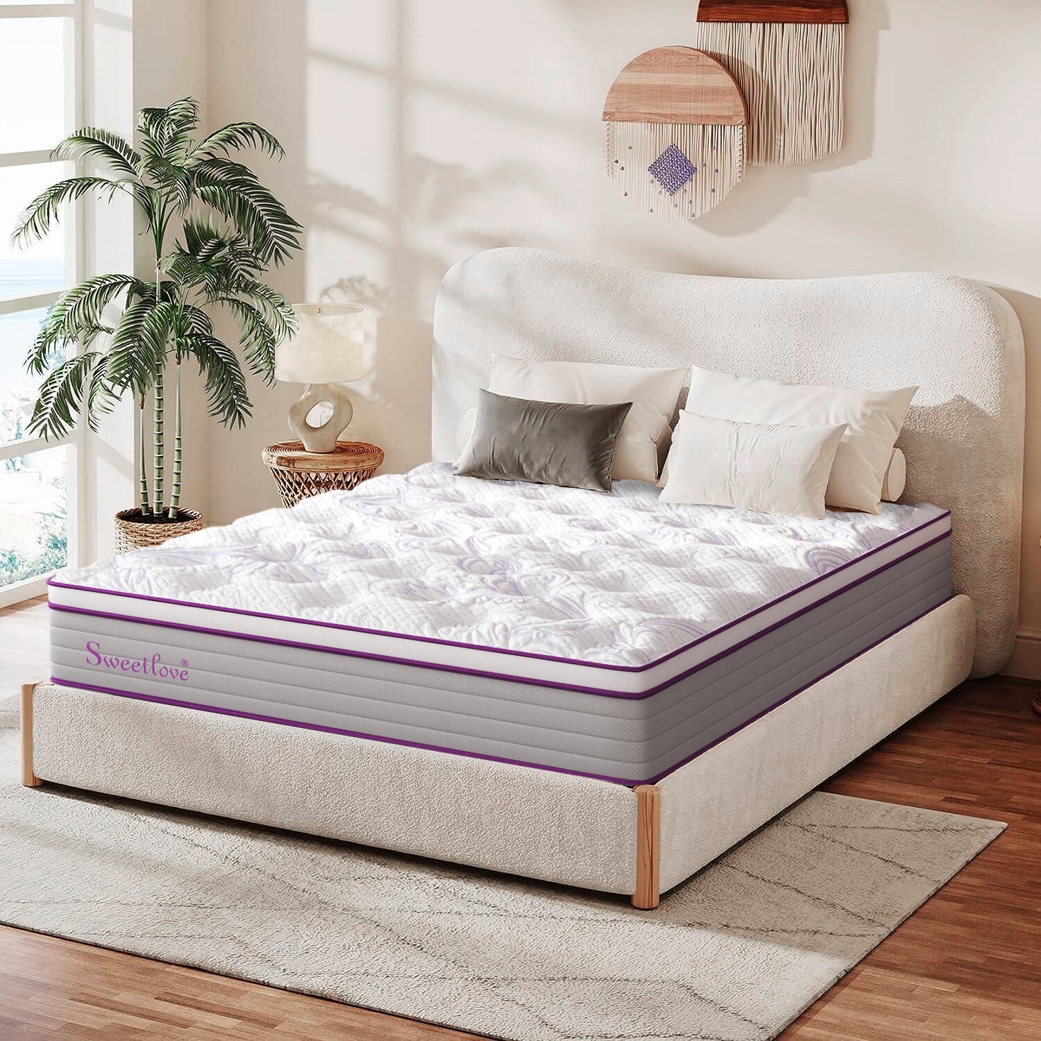 Sweetlove Queen Double King Single Bed Mattress Lavender Memory Foam N ...
